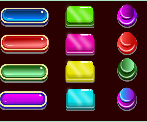 ArtStation - 2D Buttons Game Asset.vector | Game Assets