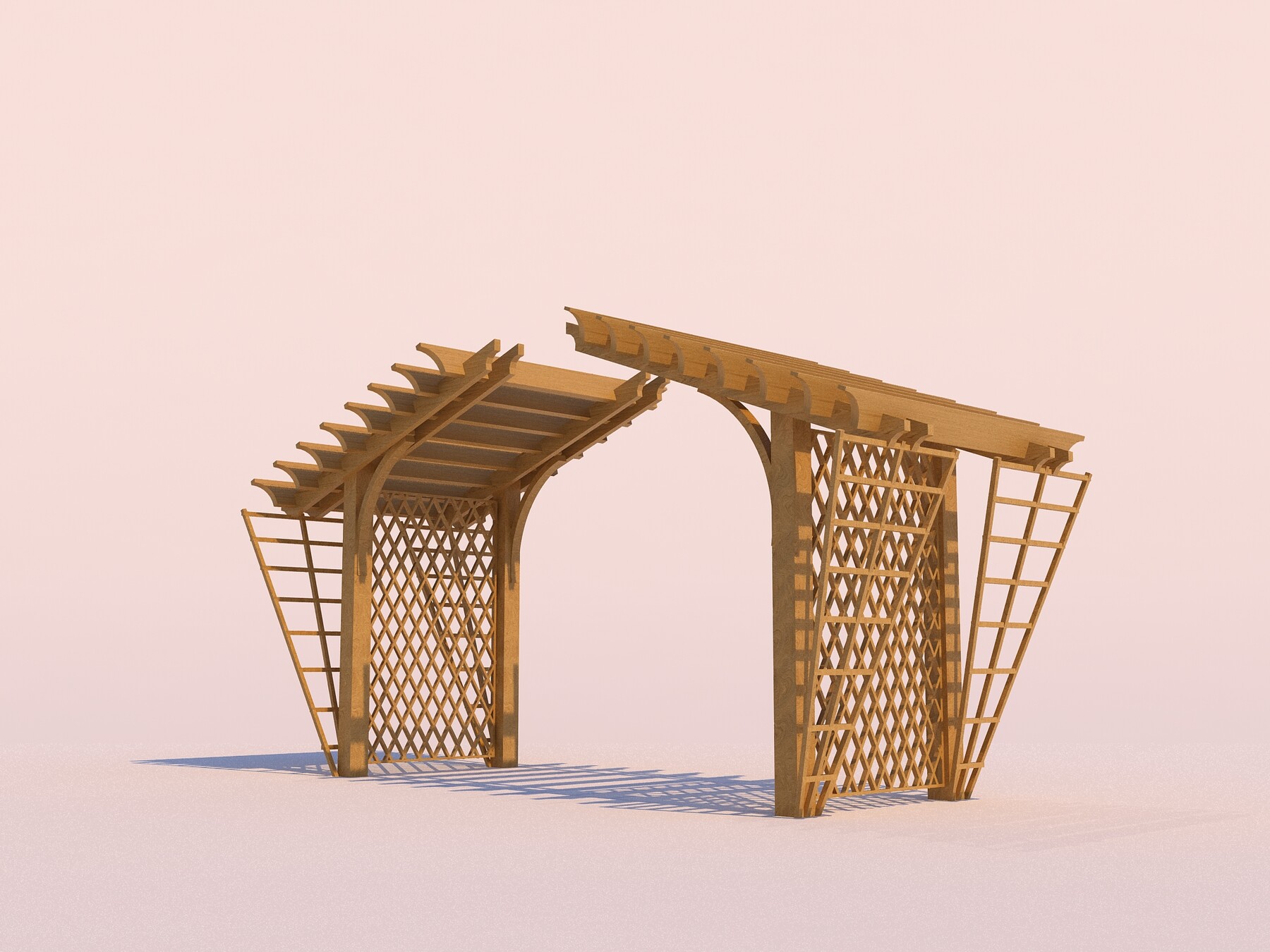 ArtStation - Modern Wooden Pergola - 02 | Resources