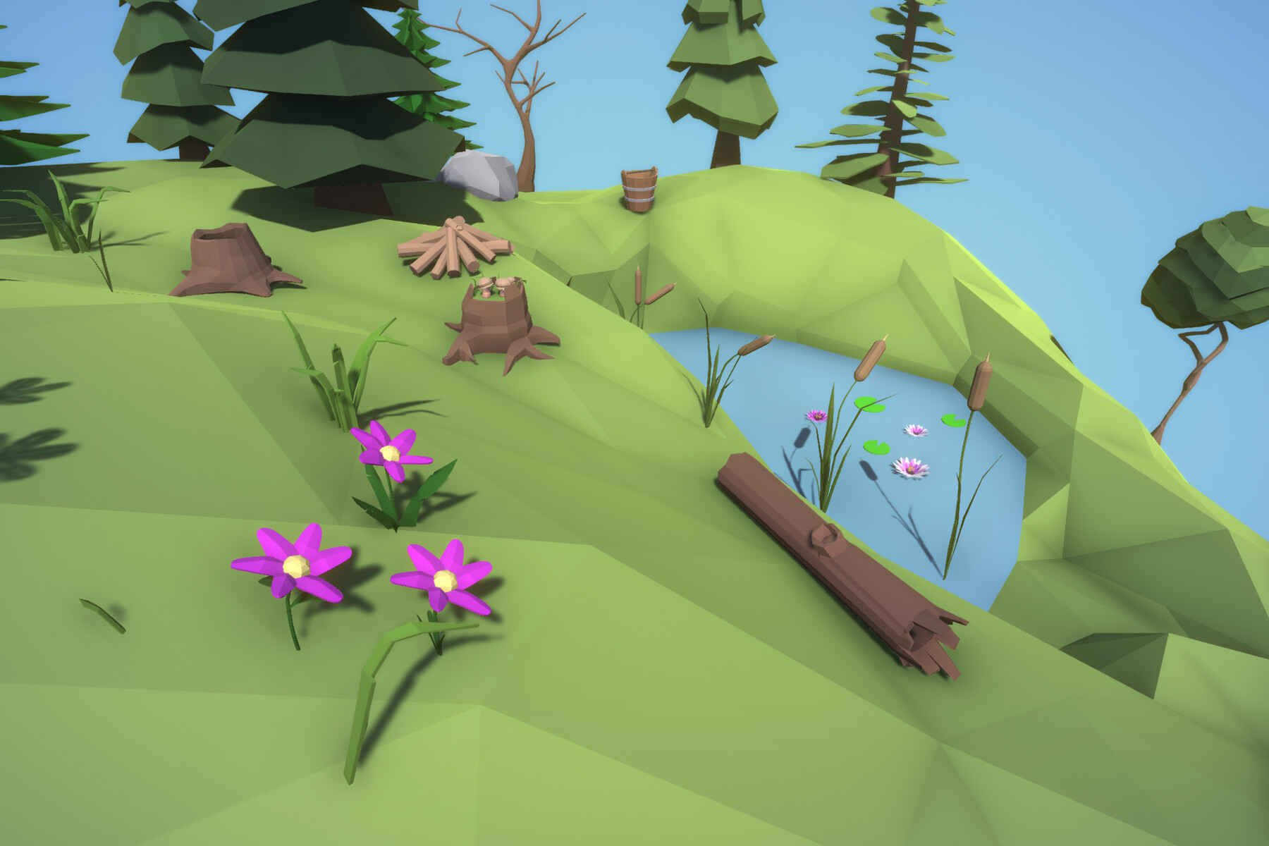 ArtStation - Low Poly Nature and Props Pack | Game Assets