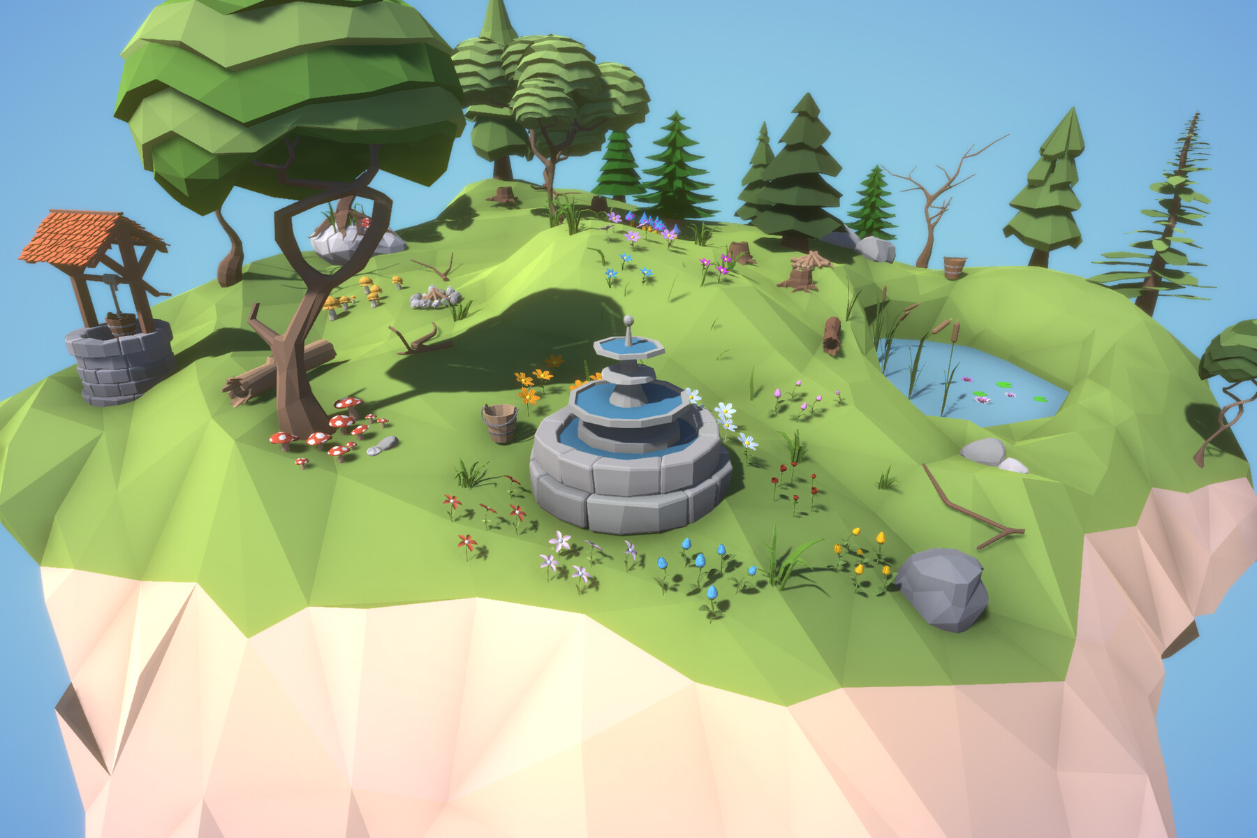 ArtStation - Low Poly Nature and Props Pack | Game Assets