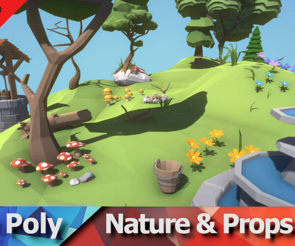 ArtStation - Low Poly Nature and Props Pack | Game Assets