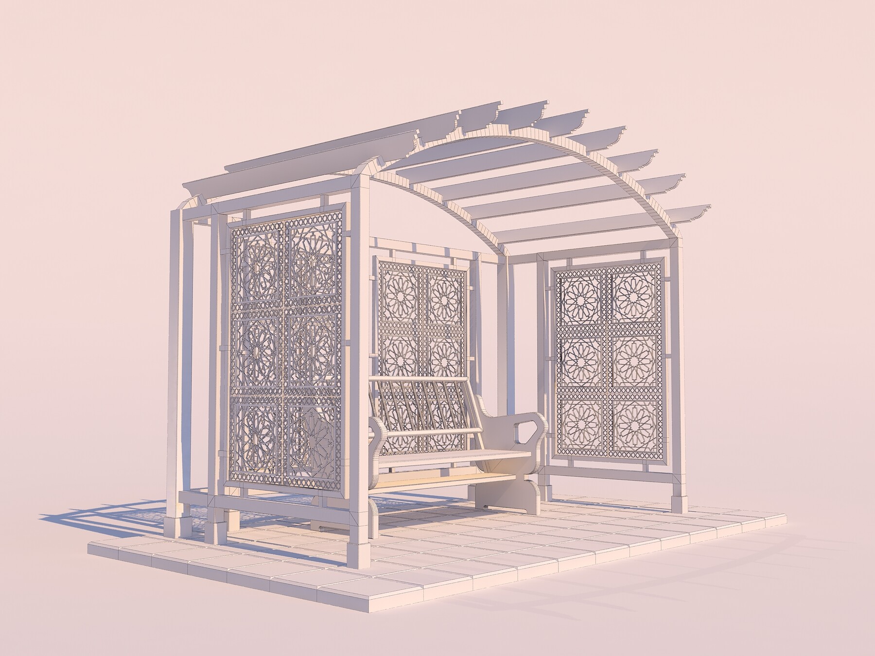 ArtStation - Modern Wooden Pergola - 03 | Resources