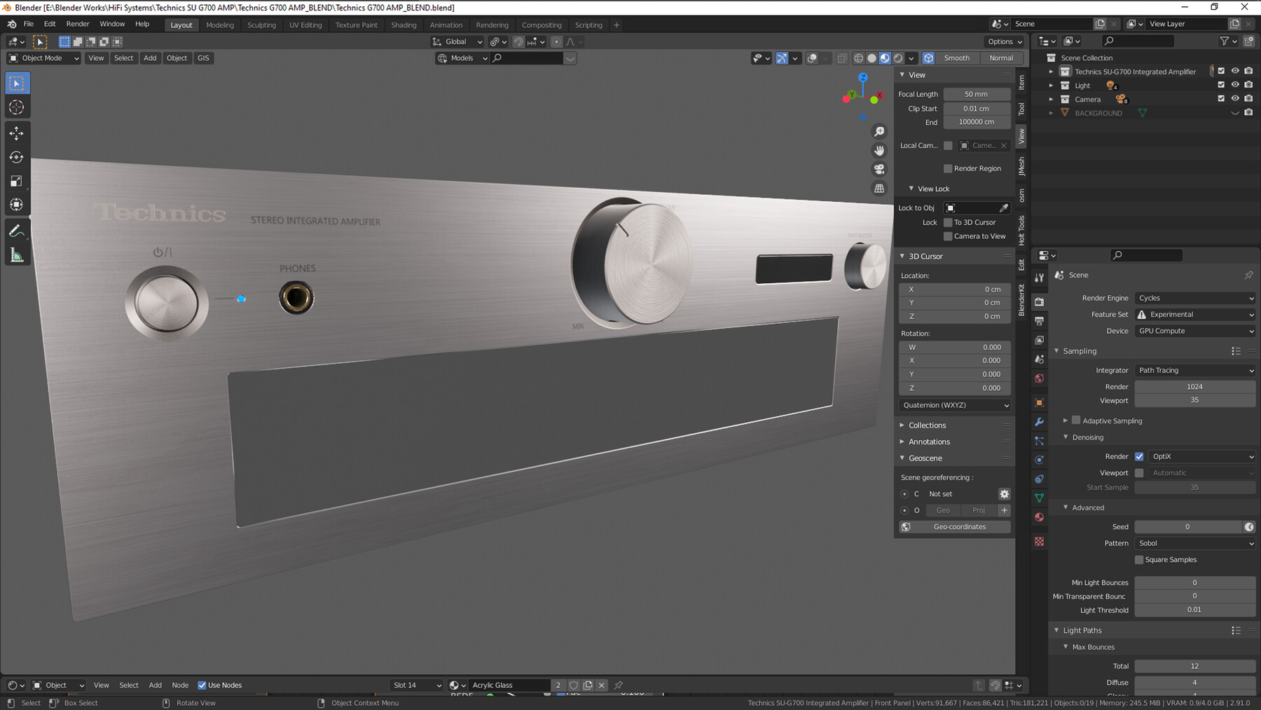 ArtStation - Technics SU-G700 - Stereo Integrated Amplifier | Resources