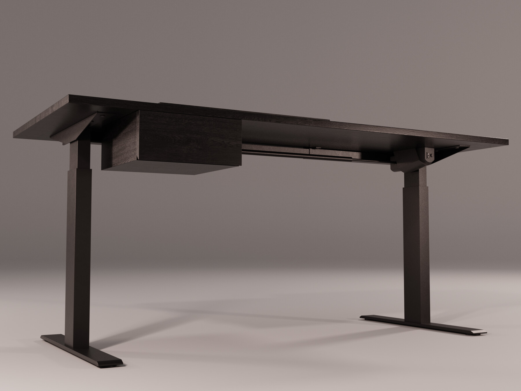ArtStation - Adjustable Standing Desk - BLACK WOOD | Resources