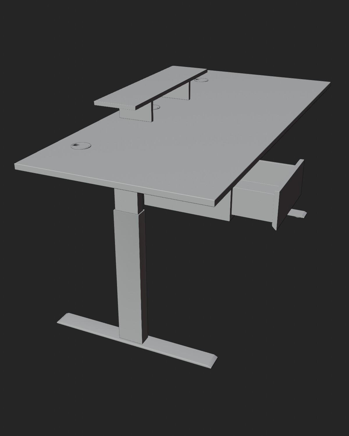 ArtStation - Adjustable Standing Desk - BLACK WOOD | Resources