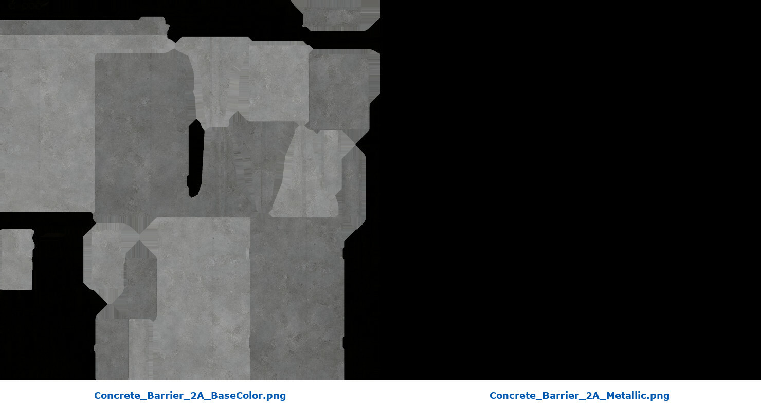 ArtStation - Concrete Barrier 2A | Game Assets