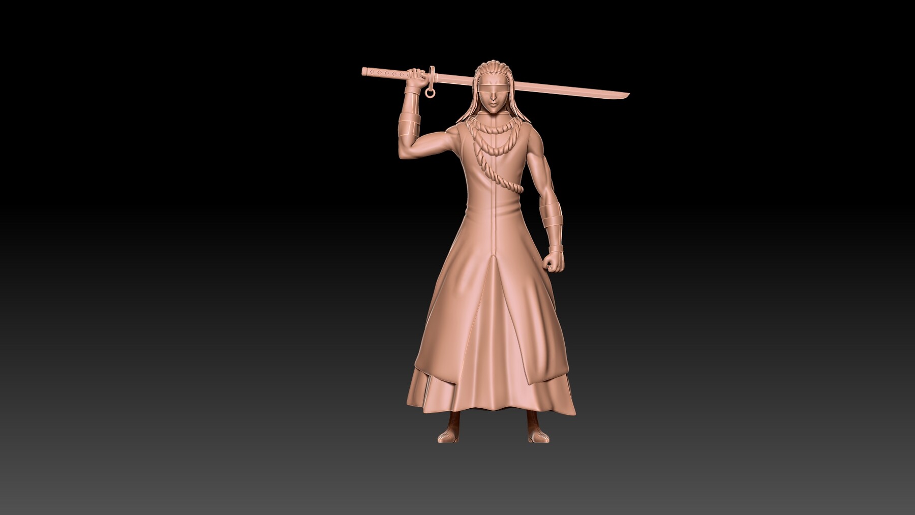 ArtStation - Kaname Tosen - Bleach 3D Print Model | Resources