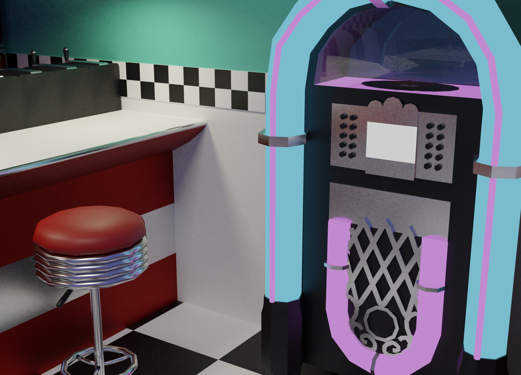 ArtStation - American diner | Game Assets
