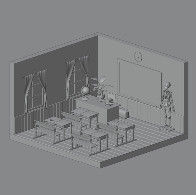 ArtStation - Classroom | Game Assets