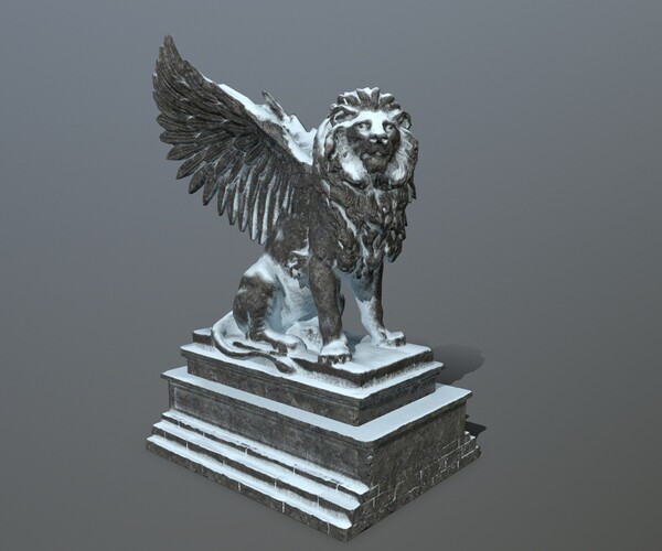 ArtStation - lion statue | Game Assets