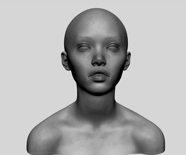 ArtStation - Asian Female Head 02 | Resources