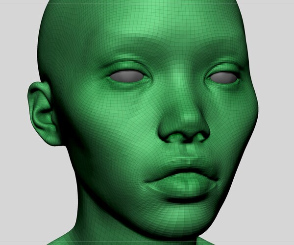 ArtStation - Asian Female Head 02 | Resources