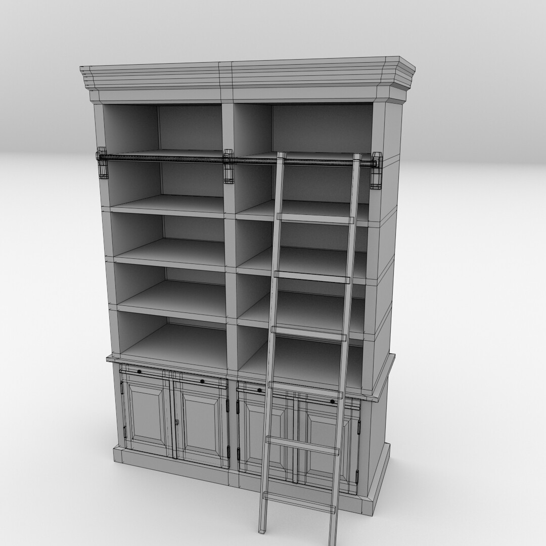ArtStation - Bookcase v2 | Game Assets