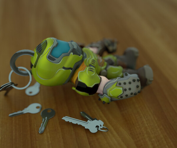 ArtStation - Doom Slayer Keychain | Resources