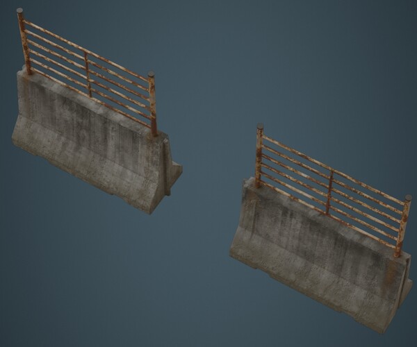 ArtStation - Concrete Barrier 2D | Game Assets