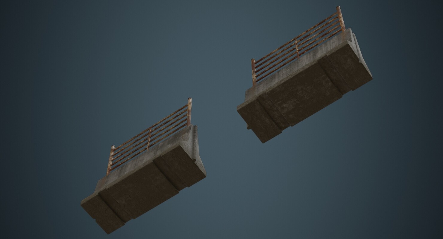 ArtStation - Concrete Barrier 2D | Game Assets