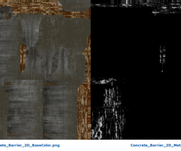 ArtStation - Concrete Barrier 2D | Game Assets