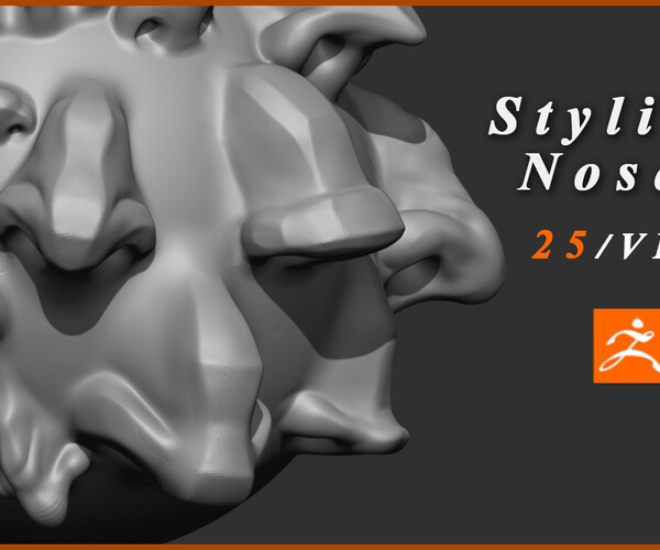 ArtStation - Stylized Noses - 25 VDM Brushes | Brushes