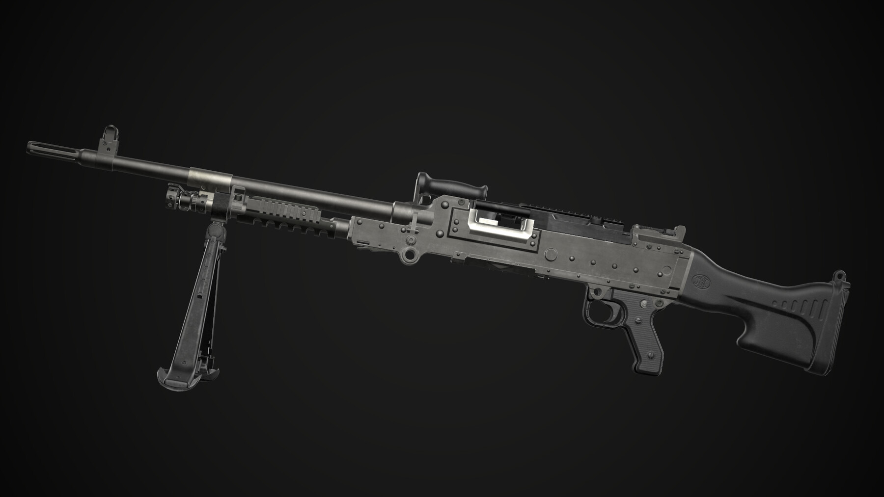 ArtStation - FN MAG / M240 Machine Gun (Game Ready) | Game Assets