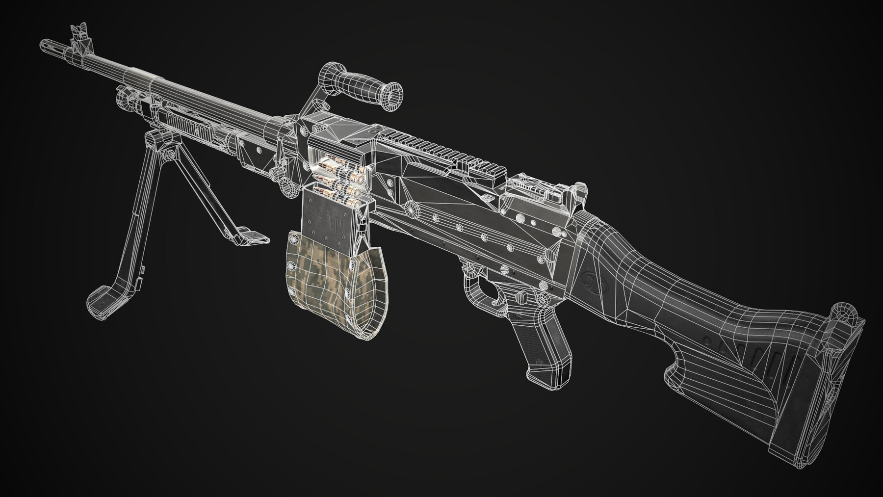 ArtStation - FN MAG / M240 Machine Gun (Game Ready) | Game Assets
