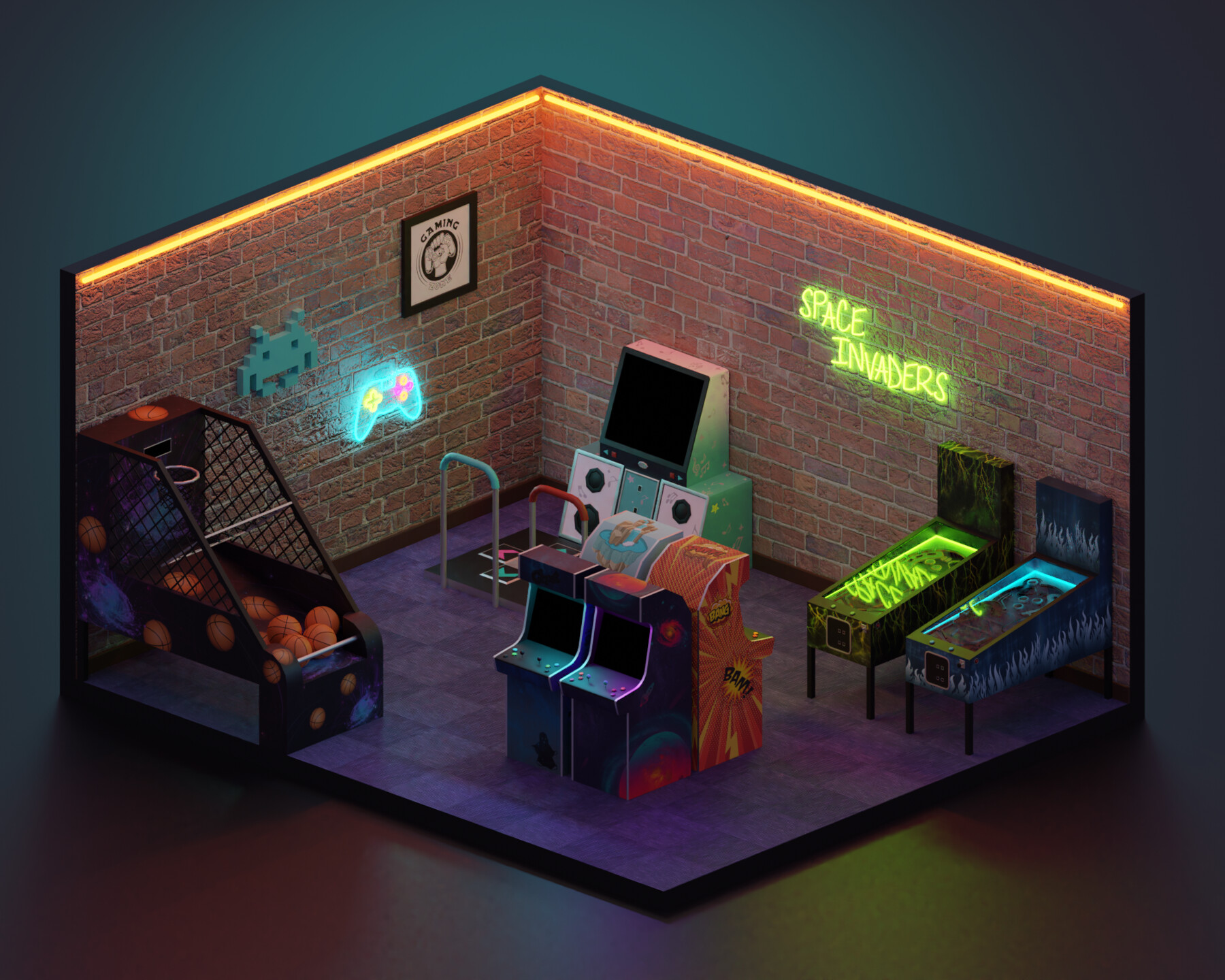 ArtStation - Arcade room | Game Assets