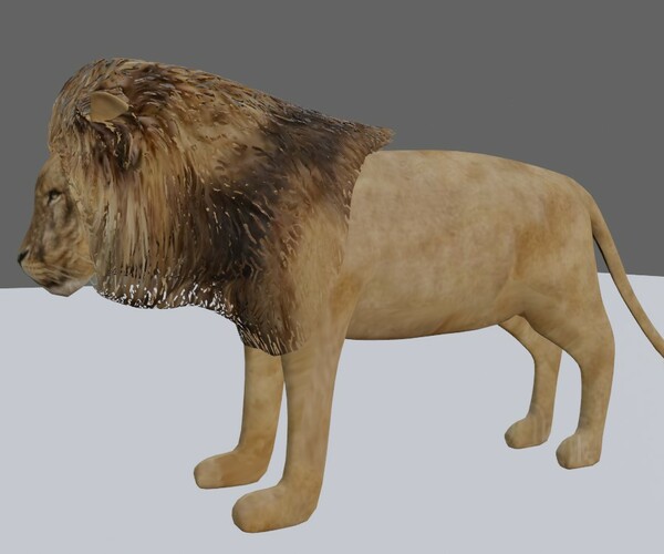ArtStation - Lion - Leao Low-poly 3D model | Game Assets