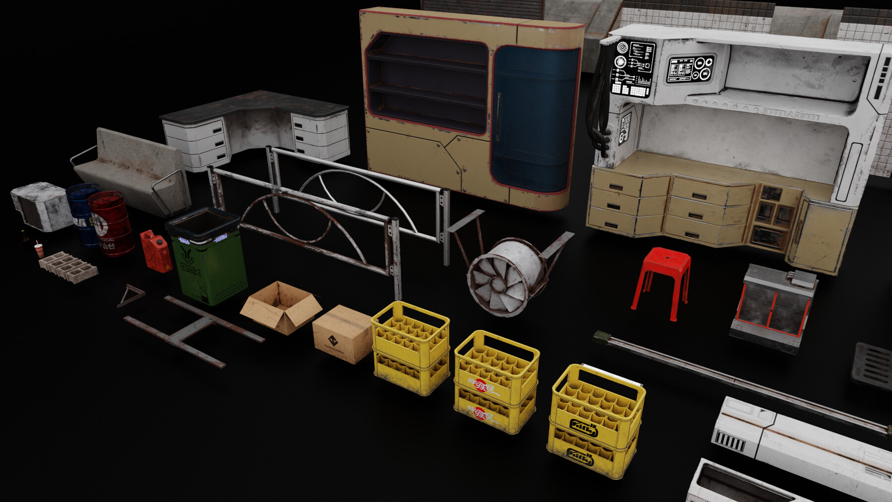 ArtStation - Mini Cyberpunk Props Pack Asset (Game Ready)(Unreal Engine) | Game Assets