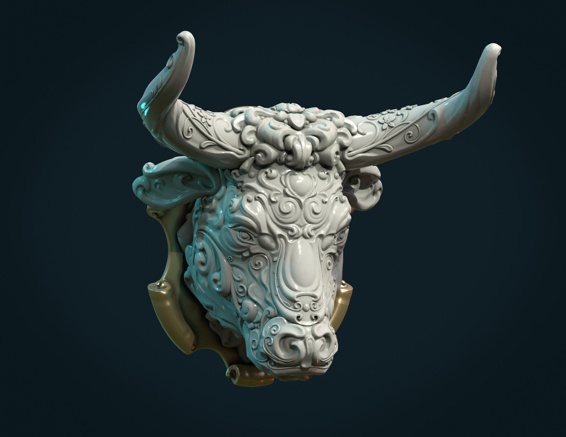 ArtStation - Ornate Bull Head | Resources