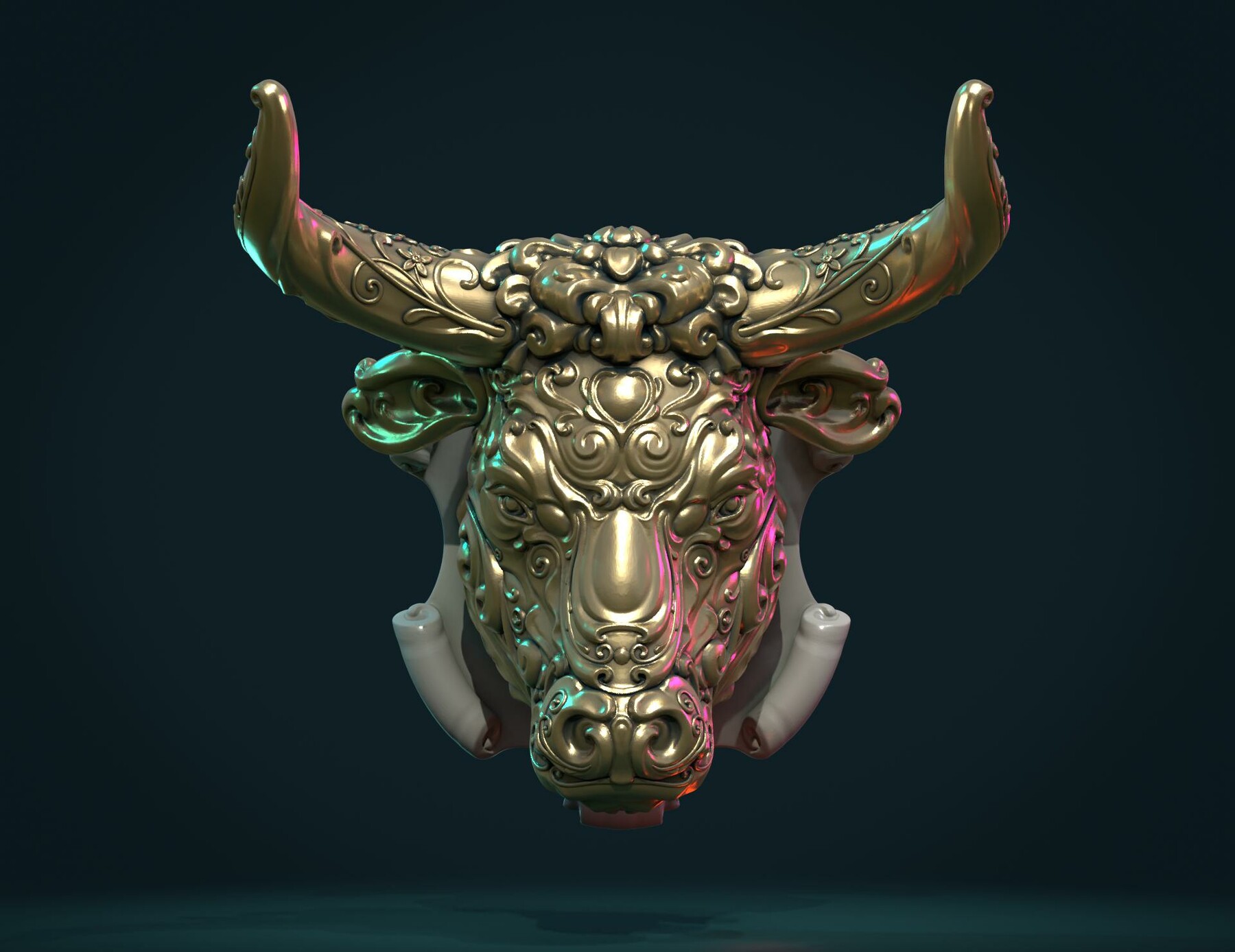 ArtStation - Ornate Bull Head | Resources