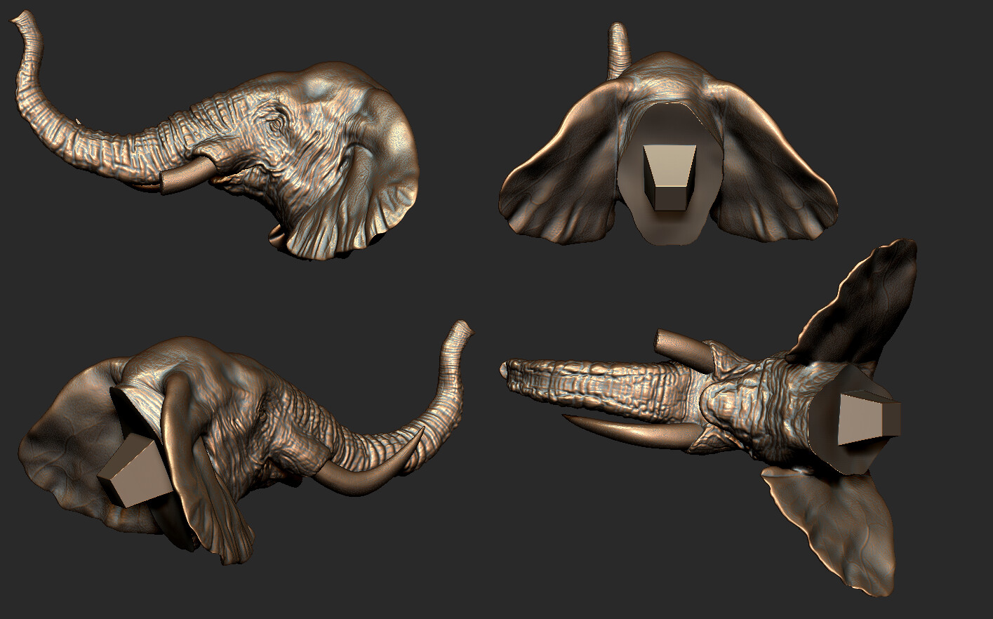 ArtStation - Elephant Torso Statue | Resources
