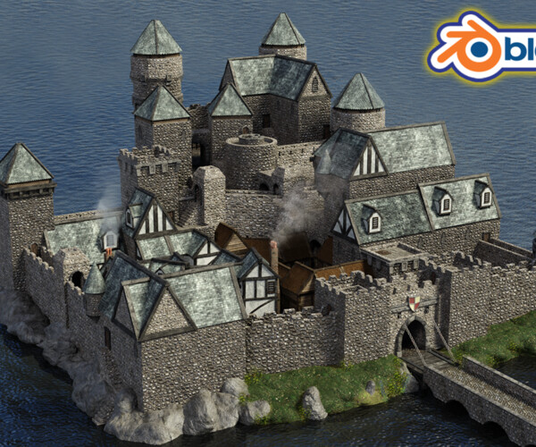ArtStation - Medieval Castle Keep Modular game Kitbash Pack 2 | Game Assets
