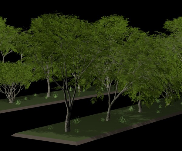ArtStation - Five low poly trees | Resources