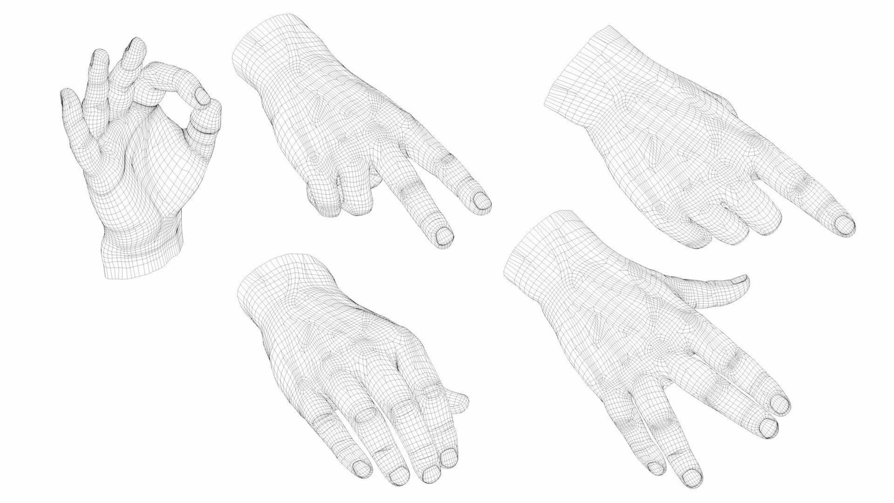 ArtStation - Male Hands models 5 | Resources