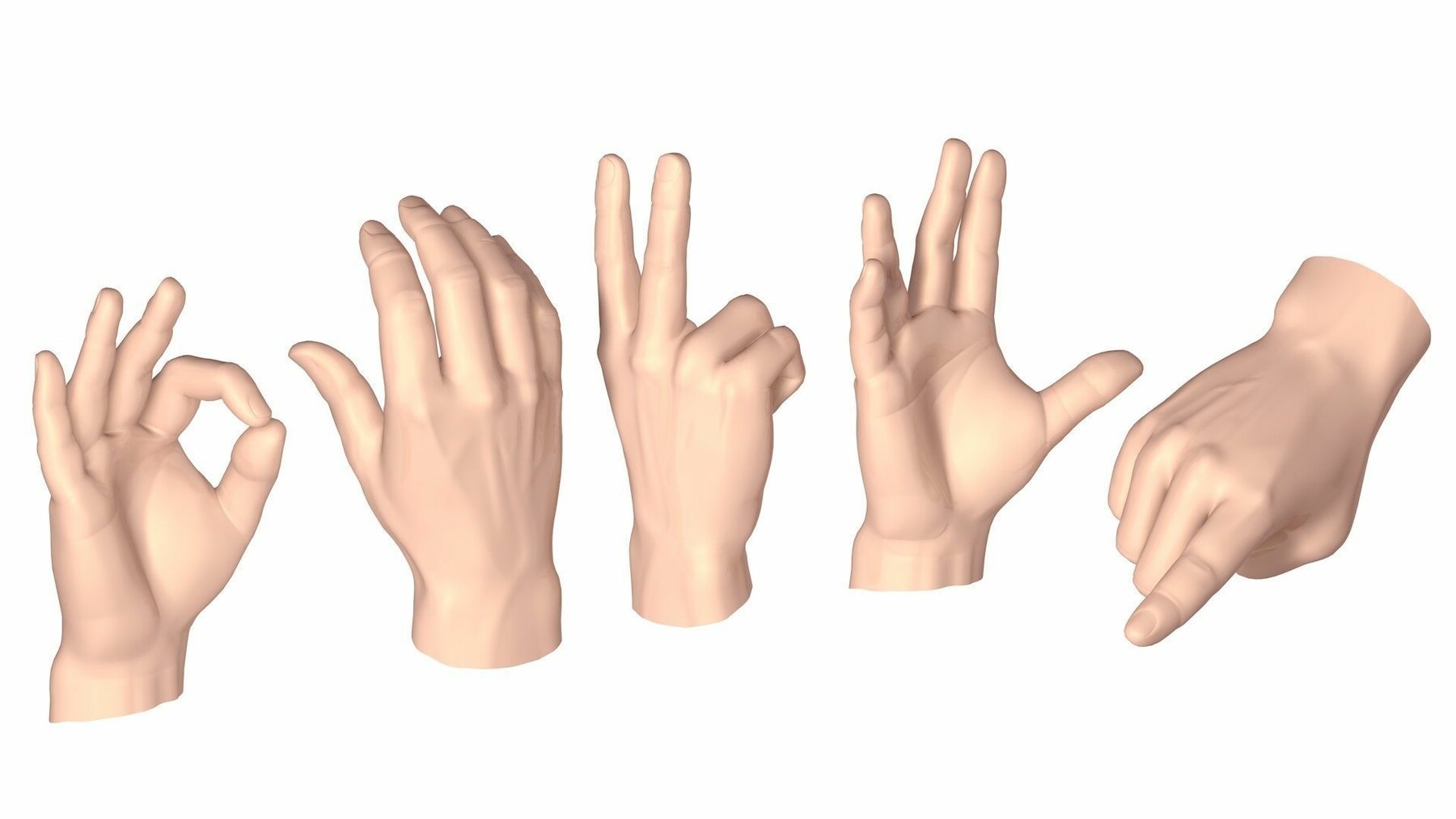 ArtStation - Male Hands models 5 | Resources