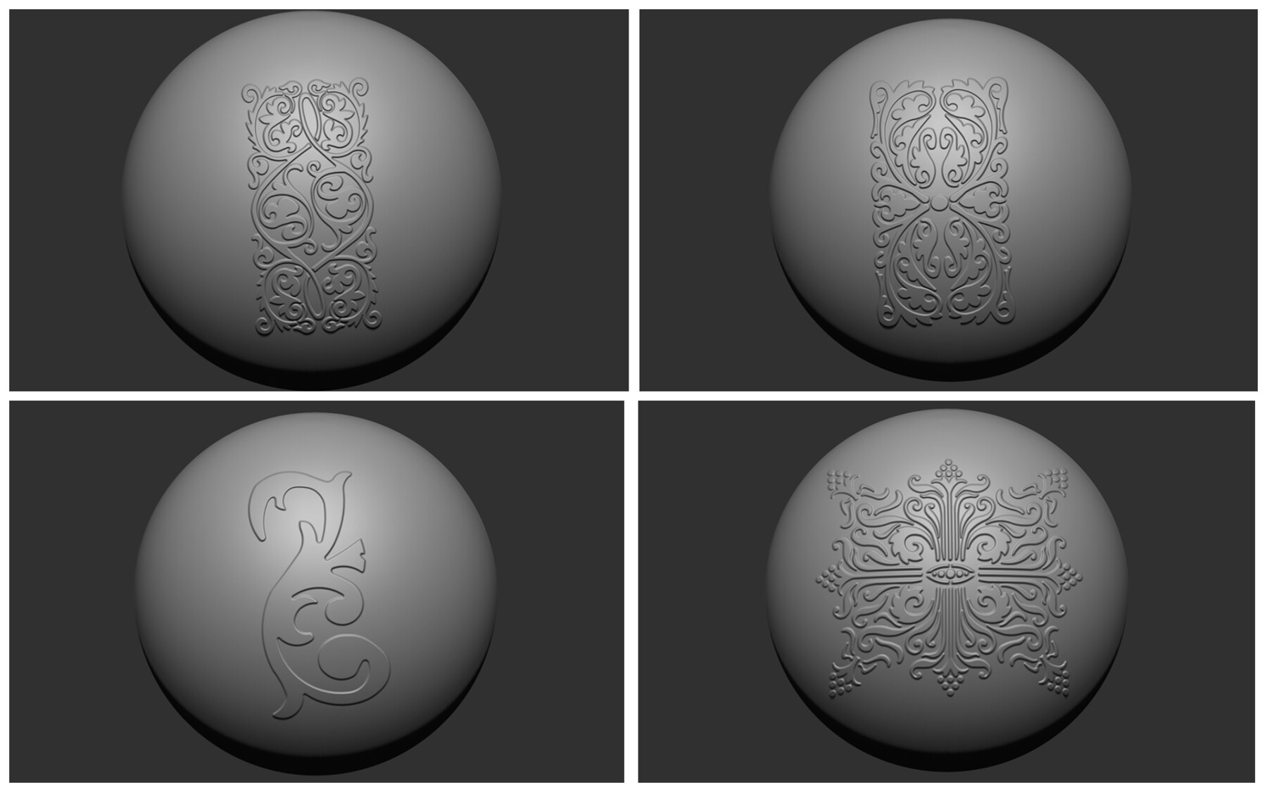 ArtStation - 10 Alpha and brushes ornaments mandalas Texture | Brushes