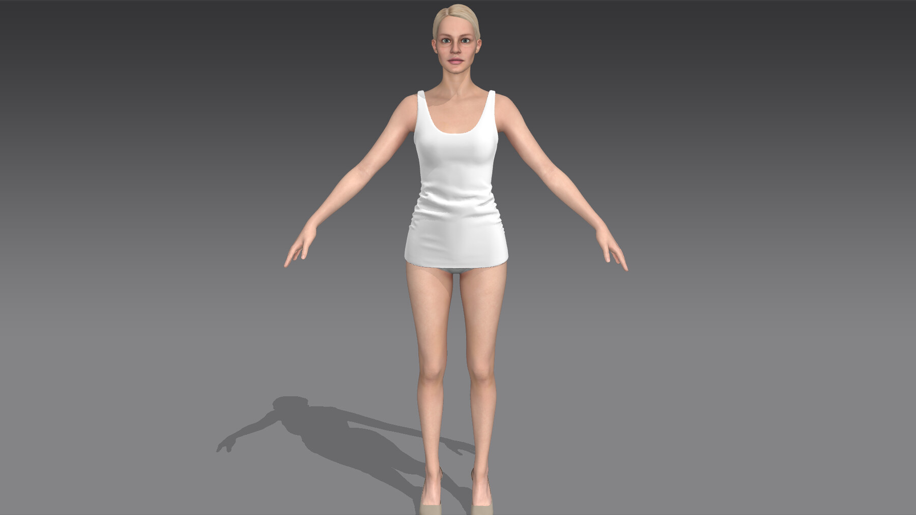 ArtStation - Marvelous designer project + obj : female tank top | Resources