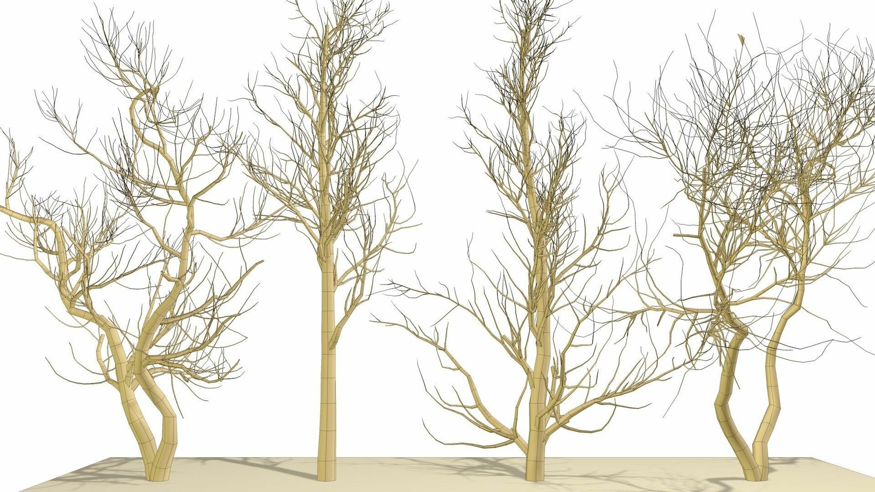 ArtStation - Bare trees Low-poly | Game Assets