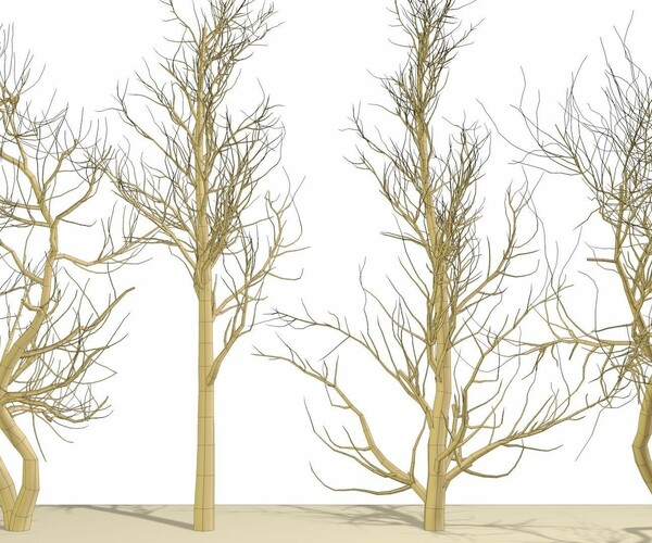 ArtStation - Bare trees Low-poly | Game Assets