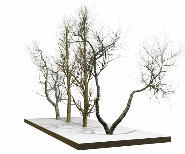 ArtStation - Bare trees Low-poly | Game Assets