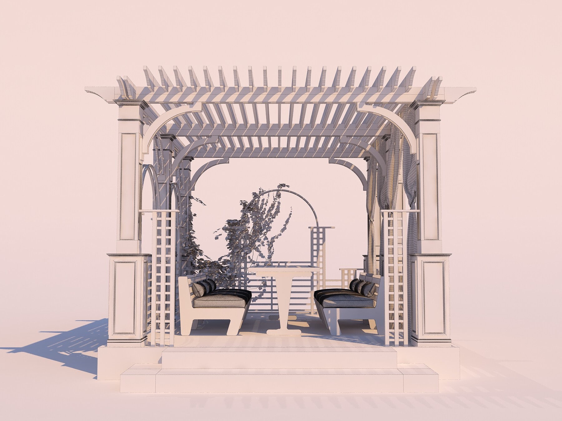 ArtStation - Modern Wooden Pergola 04 | Resources