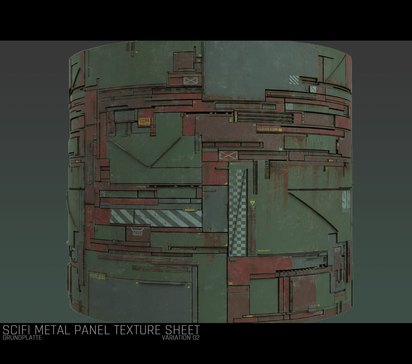 ArtStation - Sci Fi Wall Panel Texture Set 3 | Resources