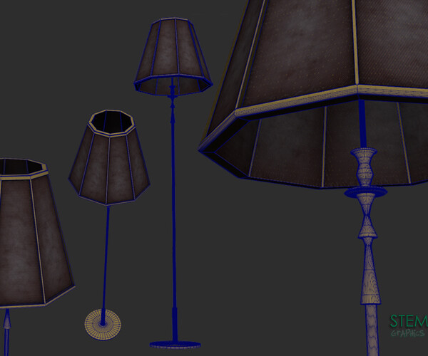 ArtStation - Vintage Lamp 3D Asset | Game Assets