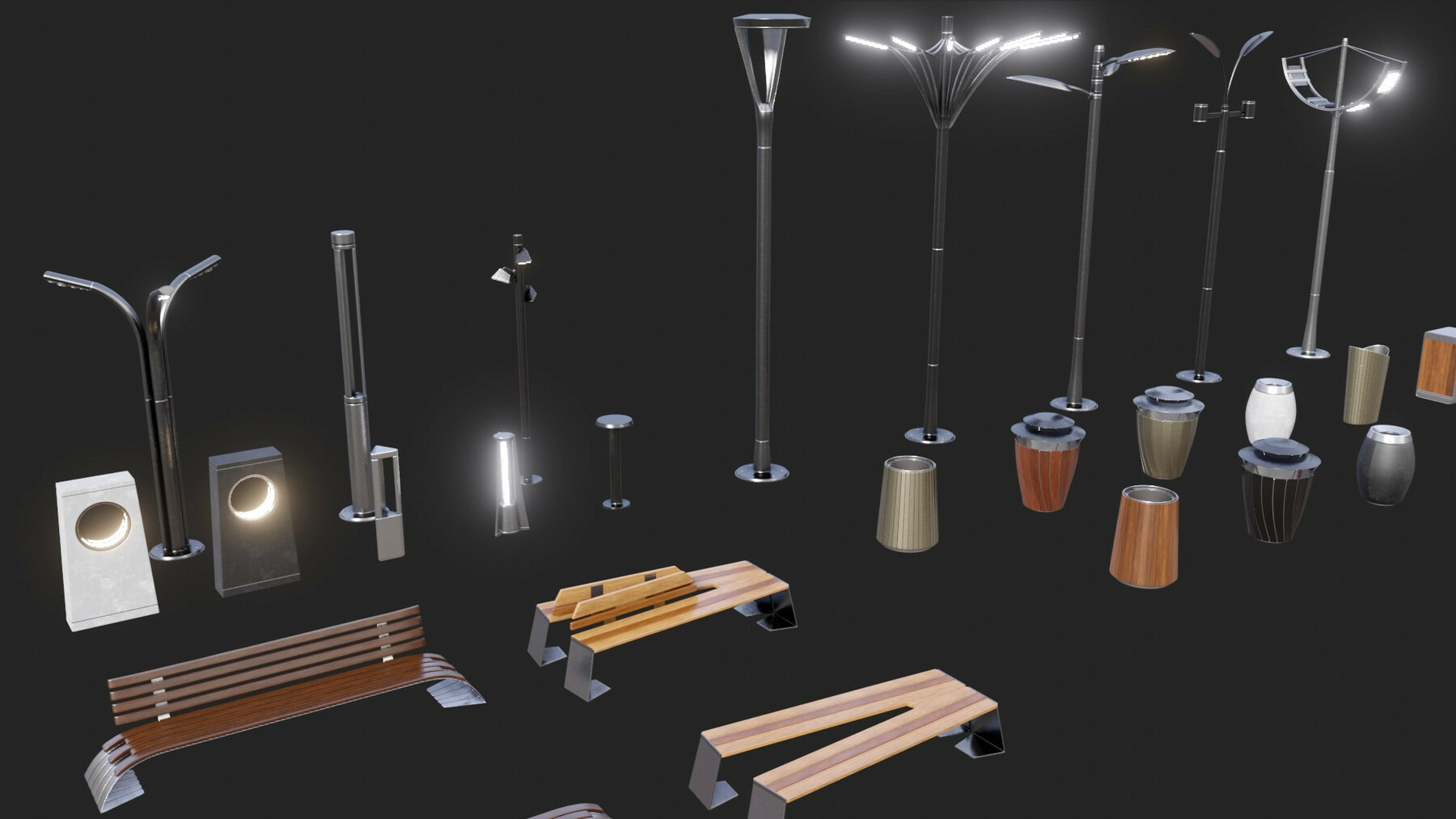 ArtStation - Modern Street Objects 3D Asset Pack | Resources