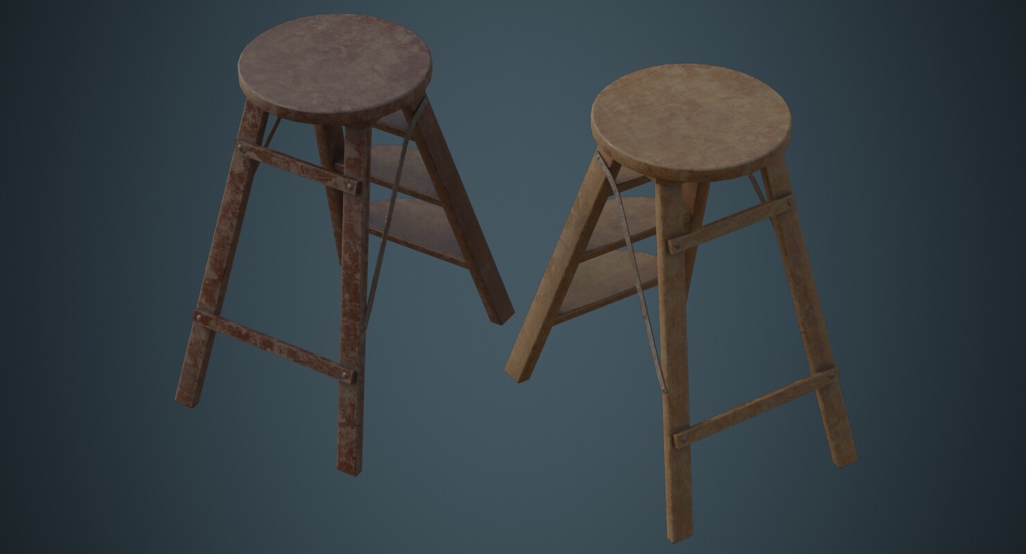 ArtStation - Step Ladder 2B | Game Assets