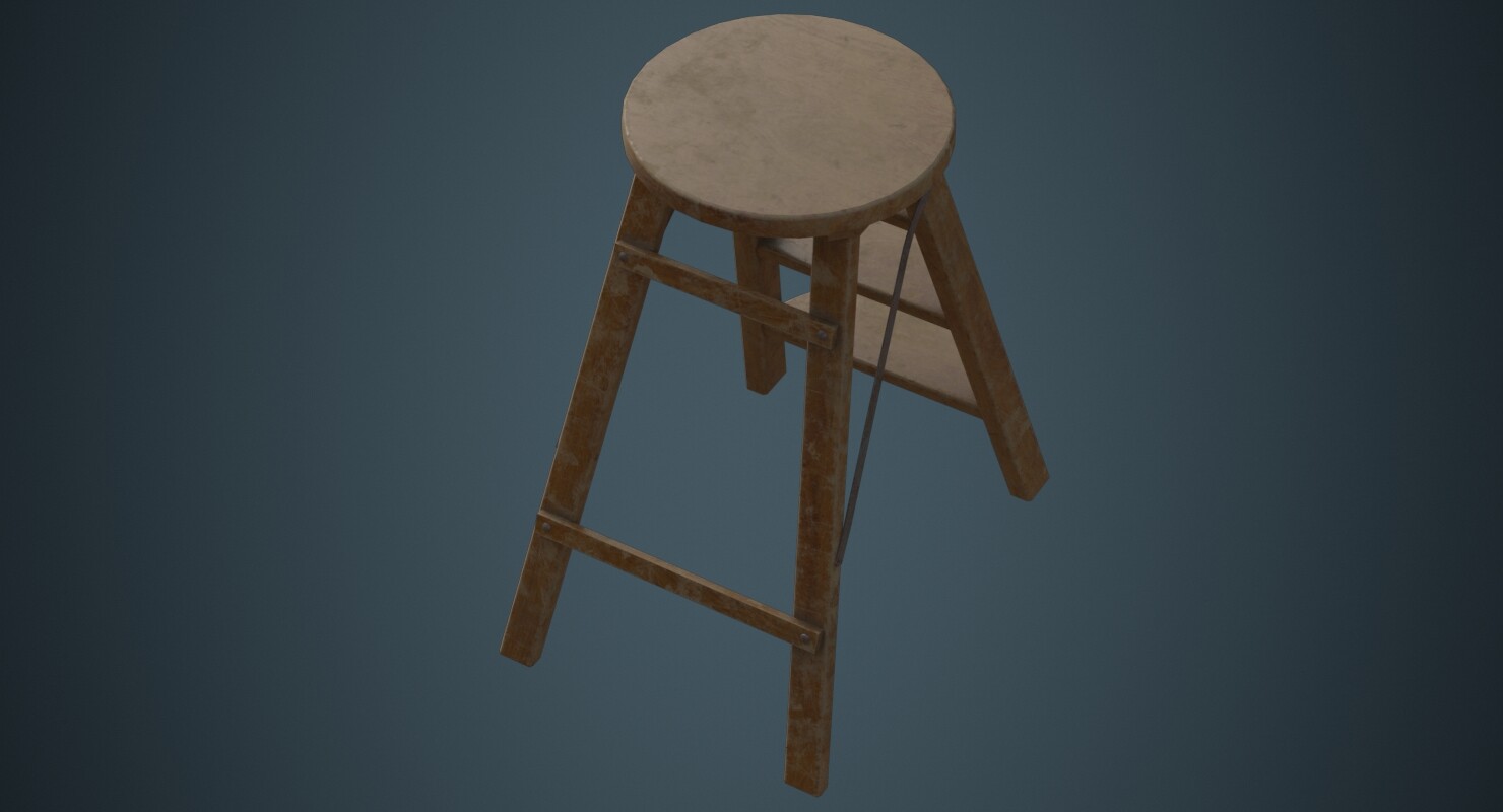 ArtStation - Step Ladder 2B | Game Assets
