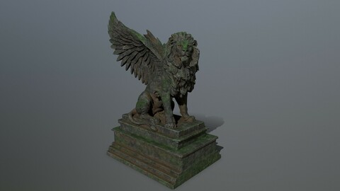 ArtStation - lion statue | Game Assets