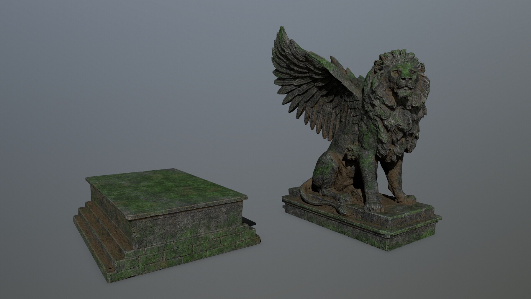 ArtStation - lion statue | Game Assets