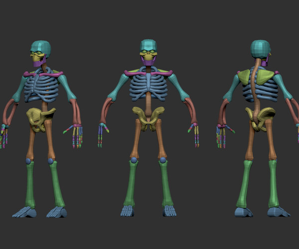 ArtStation - Stylized Skeleton Basemesh | Game Assets