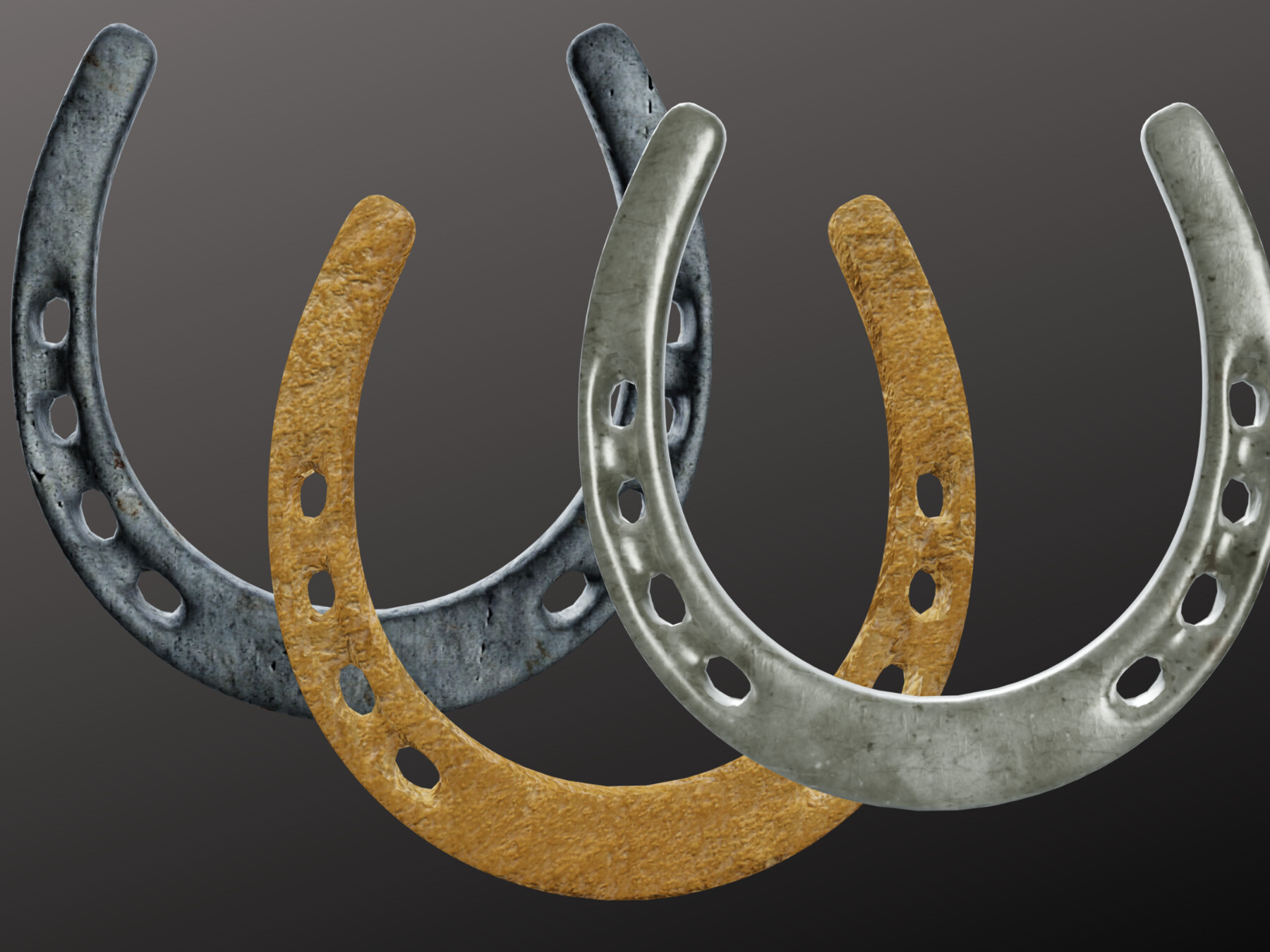 ArtStation - Horseshoe Collection Low-poly 3D model | Resources