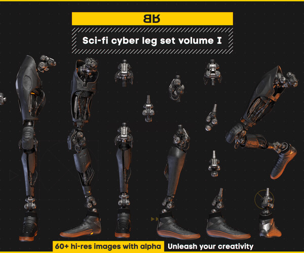 ArtStation - Sci-fi cyber leg images set volume I | Resources